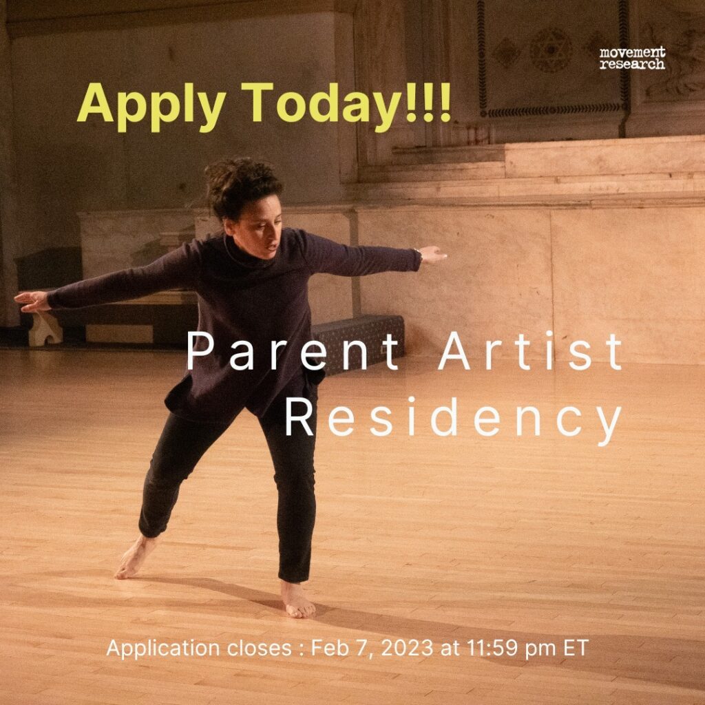 Apply to Movement Research’s Parent Artist Residency Program! - LMCC